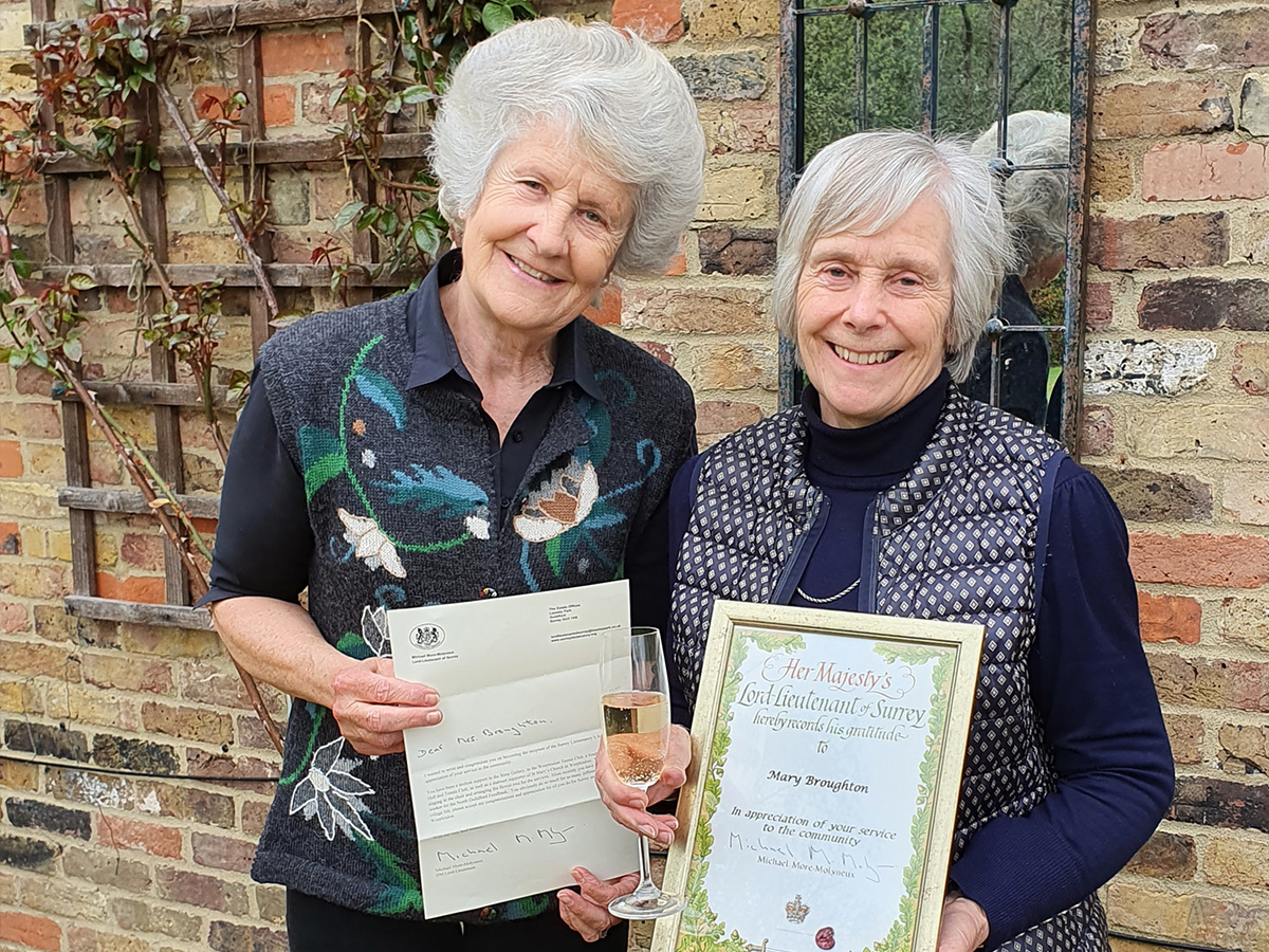 Mary Broughton receives a Community Award - Sime Gallery