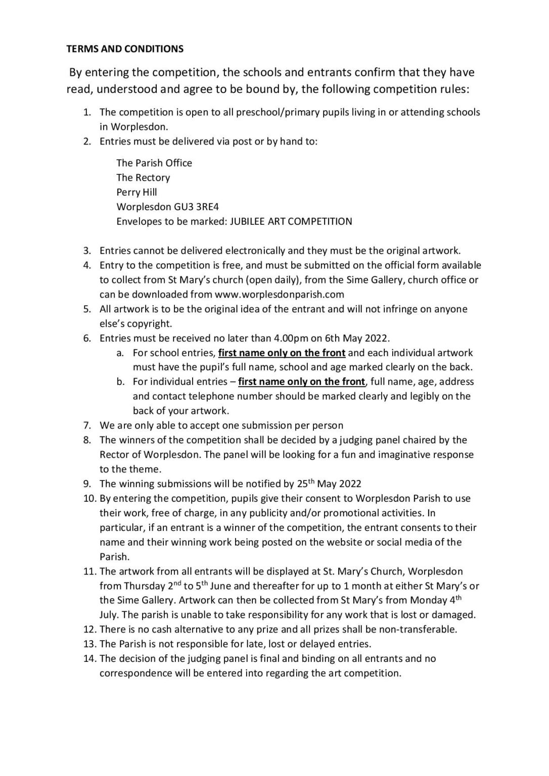 Queen's Jubilee Art Competition - Sime Gallery